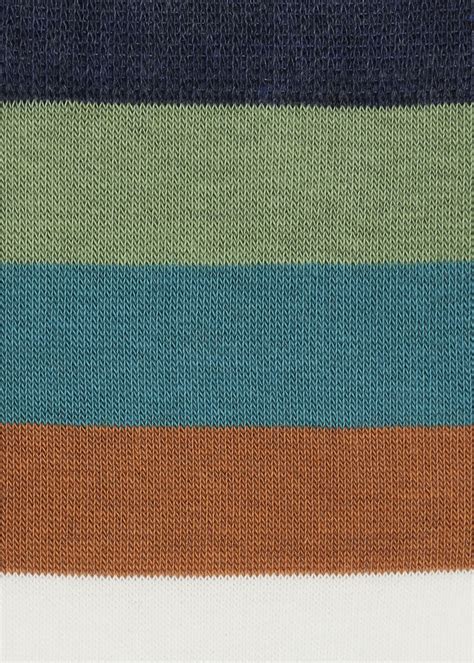 Cotton Blend Multicolour Stripe Socks