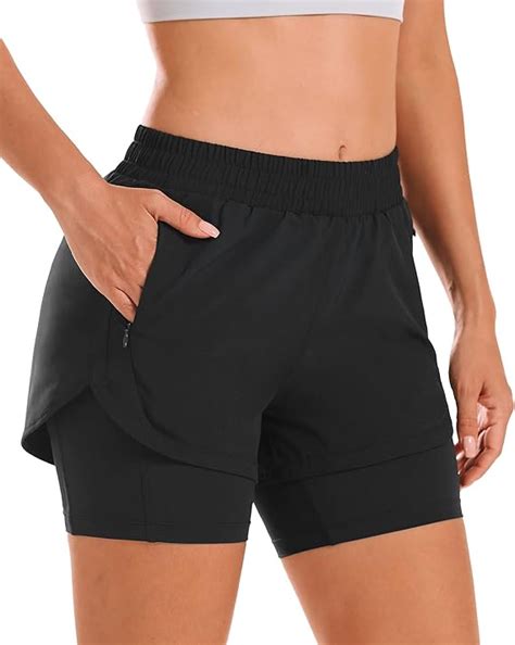 Stelle Women 2 In 1 Running Shorts High Waisted Athletic Shorts Gym