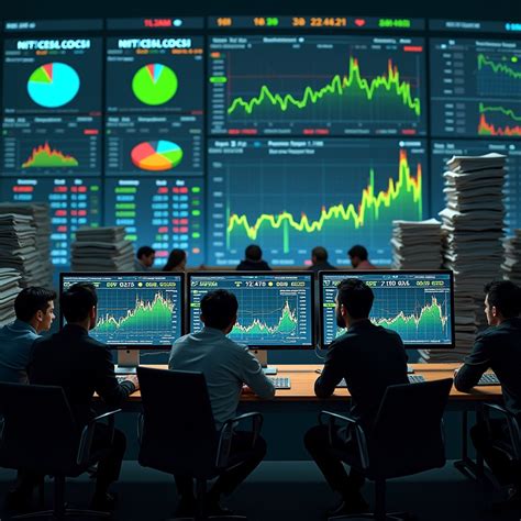 With Screens Behind Them Showing Graphs And Pie Charts Illustrating The Rise And Fall Of Nvidia
