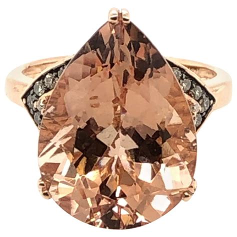 Le Vian 5 Carat Morganite Chocolate Diamond Rose Gold Ring For Sale At