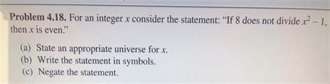 Solved Problem 4 18 For An Integer X Consider The Chegg Com