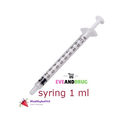 5 ชน Sterile Nipro SYRINGE 1ML กระบอกฉดยาไมมเขม Shopee Thailand