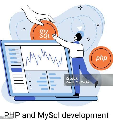 Php 및 Mysql 개발 소프트웨어 웹 사이트 개발자 프로그래머 서비스 프로그래밍 언어 Php 프로그래밍 언어에 대한 스톡 벡터 아트 및 기타 이미지 Istock