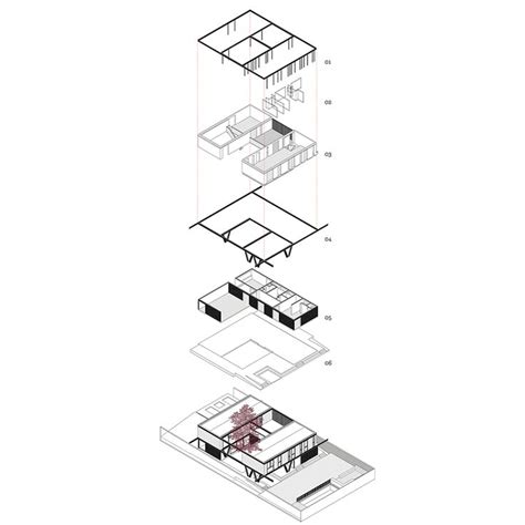 Exploded Axonometric Of House Lg By Gregorio Brugnoli Errázuriz Diagram Architecture Raised