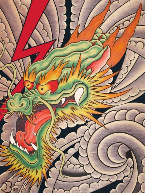 Japanese Dragon Tattoo Color
