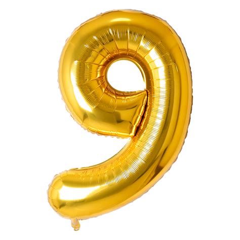 34 Number 9 Mylar Balloon A Burst Of Colors