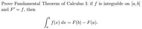 Solved Prove Fundamental Theorem Of Calculus I If F Is Chegg