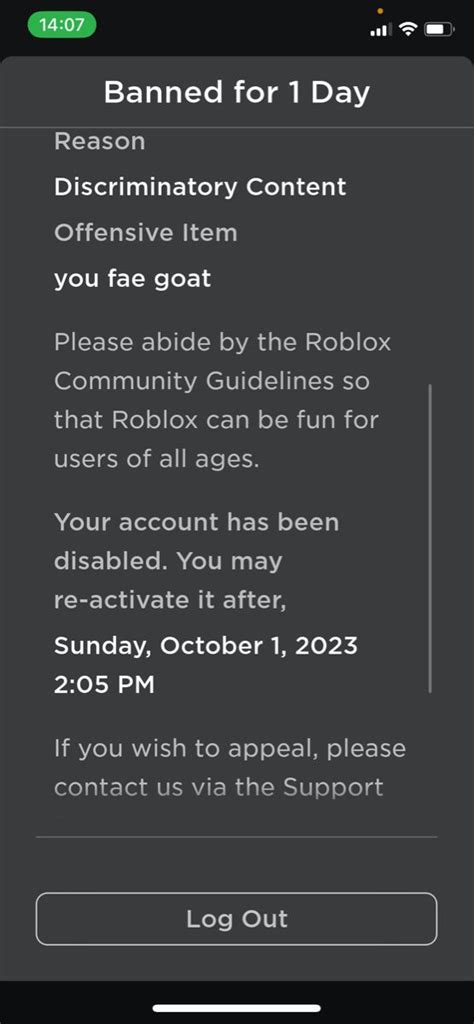 Banned From Roblox Screen