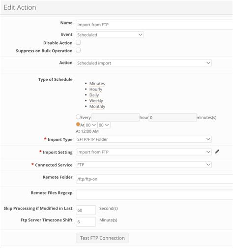 Scheduled Import