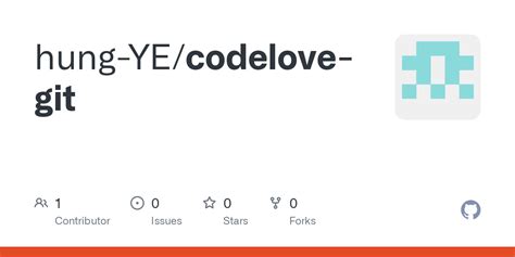 GitHub Hung YE Codelove Git