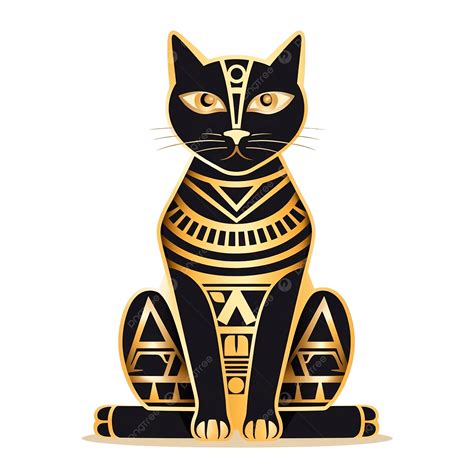 Símbolos De Gato Egipcio Estátua De Gato Egípcio Dourado Com