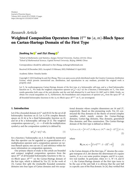 Pdf Weighted Composition Operators From H ∞ To α M Bloch Space On