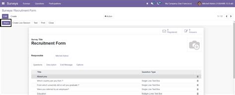 Odoo 15 Survey Module Odoo V15 Community Edition Book