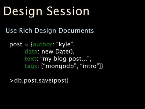 Schema Design With Mongodb