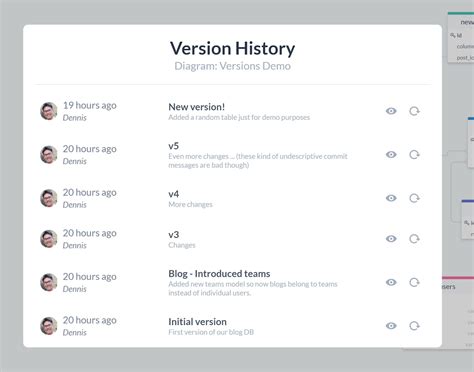 Version History Drawsql