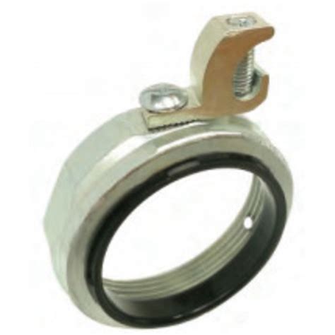 Ground Bushing With Lug 1 1 2 Diameter 14 4 Awg Steel With Zinc Finish By American