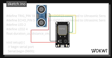 Esp32 Test Ultrasonic Sensor Copy Wokwi Esp32 Stm32 Arduino Simulator