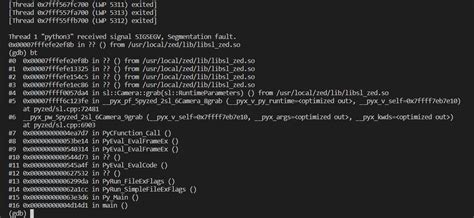 Segmentation Fault With Grab In Spatial Mapping Tutorial Stereolabs