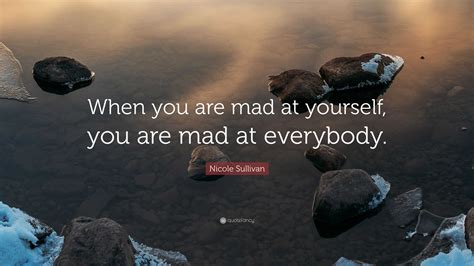 Nicole Sullivan Quote “when You Are Mad At Yourself You Are Mad At
