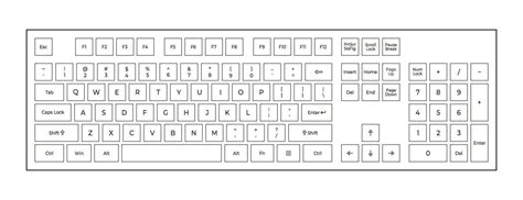 Flat Outline Keyboard With Letters And Numpad In Minimalistic Style 53130145 Vector Art At Vecteezy