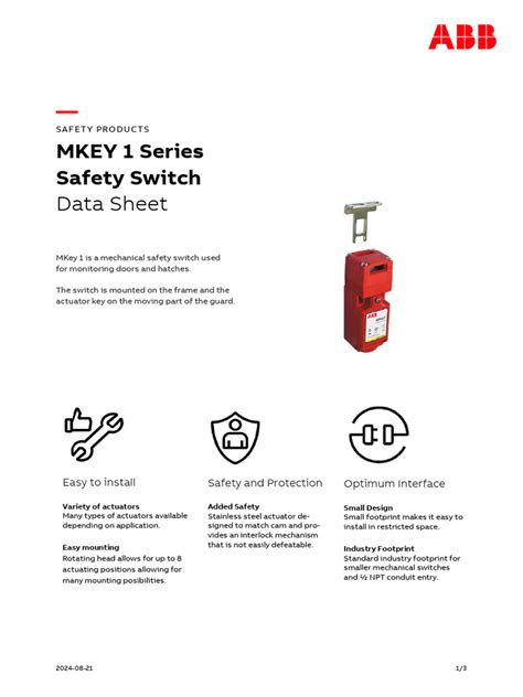 1sxu172092g0201 Mkey 1 Data Sheet Usa Revb Pdf Switch Fuse