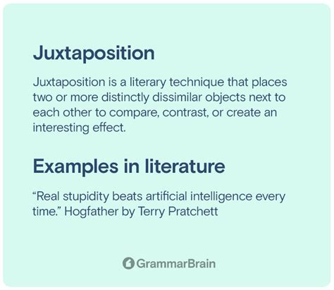 Understanding Juxtaposition Definition Examples How To Write Grammarbrain