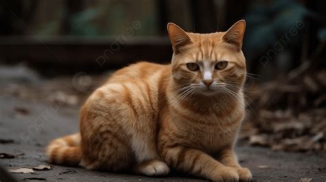 밖에 앉아있는 주황색 태비 고양이 공원의 귀여운 고양이 공원에 자리잡은 길고양이 고화질 사진 사진 고양이 배경 일러스트 및 사진 무료 다운로드 Pngtree