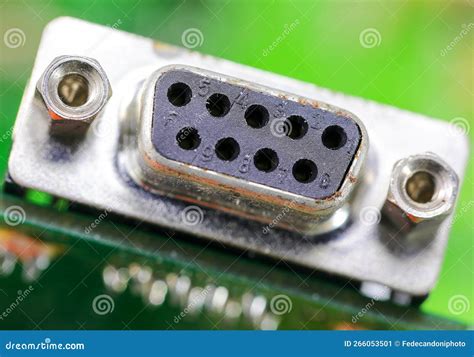Female Standard Serial Port Called Rs232 Stock Image Image Of