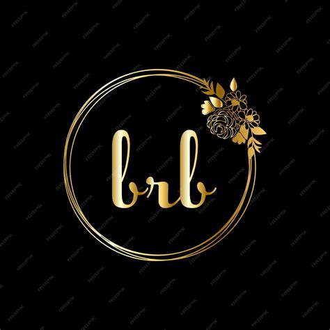 Premium Vector Brb Monograms Wedding Circle Handwriting Jewelry Logo