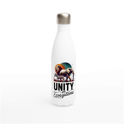 unity in ecosystems version 1 white 17oz stainless steel water bottle village of peace