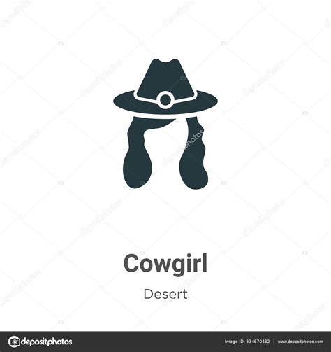 Cowgirl Vector Icon White Background Flat Vector Cowgirl Icon Symbol