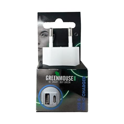 Greenmouse Dual Wall Charger Usb Usb C Per Wikkel G