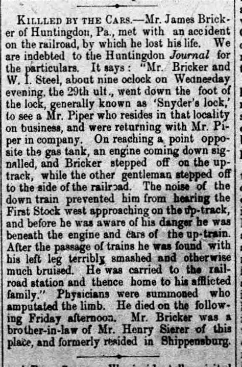 James Bricker 1828 1872 Find A Grave Memorial