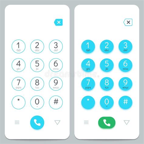 Keypad With Numbers For Phone User Interface Keypad For Smartphone Vector Illustration