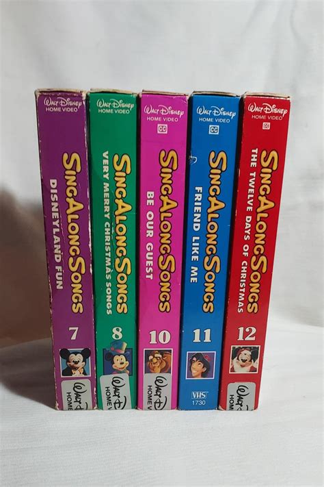 Vintage 1990s Disney Sing Along Vhs Tapes Your Choice Sold