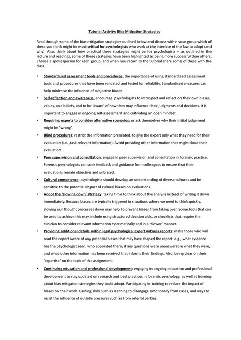 Bias Mitigation Strategies Also Think About How Practical These Strategies Might Be For Studocu