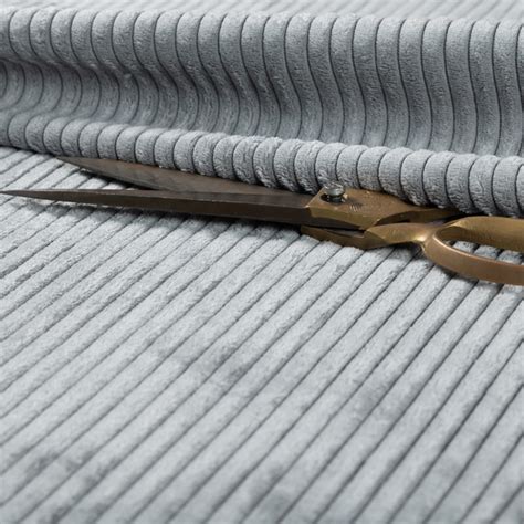 Denver Striped Corduroy Light Blue Upholstery Fabric Ctr 2131