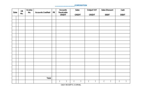 2 Cash Receipt Journal Math Pictorgraph