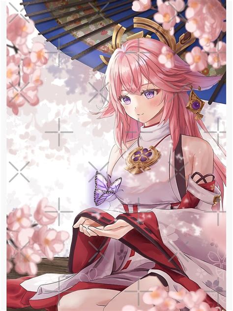 Cute Yae Miko Genshin Impact Photographic Print For Sale By