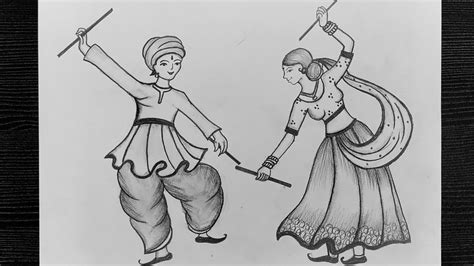 Garba Dance Drawing