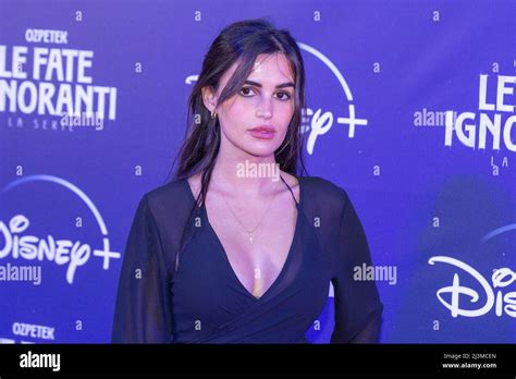 Simonetta Columbu Attends The Premiere Of Tv Series Le Fate Ignoranti In Front Of Opera House