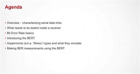 Course Receiver And Bit Error Rate Testing BERT Basics Keysight