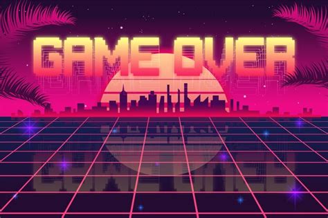 그라데이션 비디오 게임 배경 무료 벡터