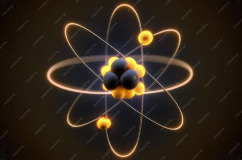 Premium Photo Structure Of The Atom Nucleus Protons Netrons Electron