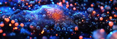 Close Up View Of Molecular Interactions With Microbes Highlighting Diverse Shapes And Clusters