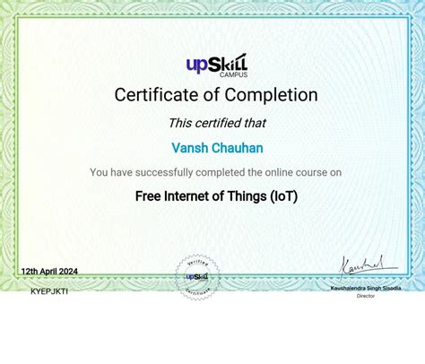 Vansh Chauhan On Linkedin Iot Upskills Campus
