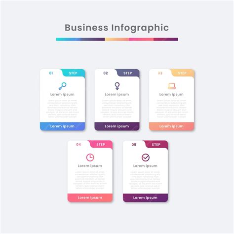 Premium Vector Flat Table Of Steps Business Infographic Template