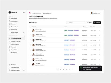 user management — untitled ui in 2024 app interface design ui design