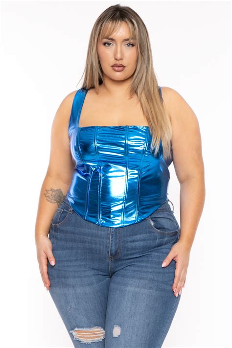 Curvy Sense Trendy Plus Size Tops Tagged Blue