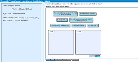 Solved For The Exothermic Reaction Pcl3 G Cl2 G Pcl